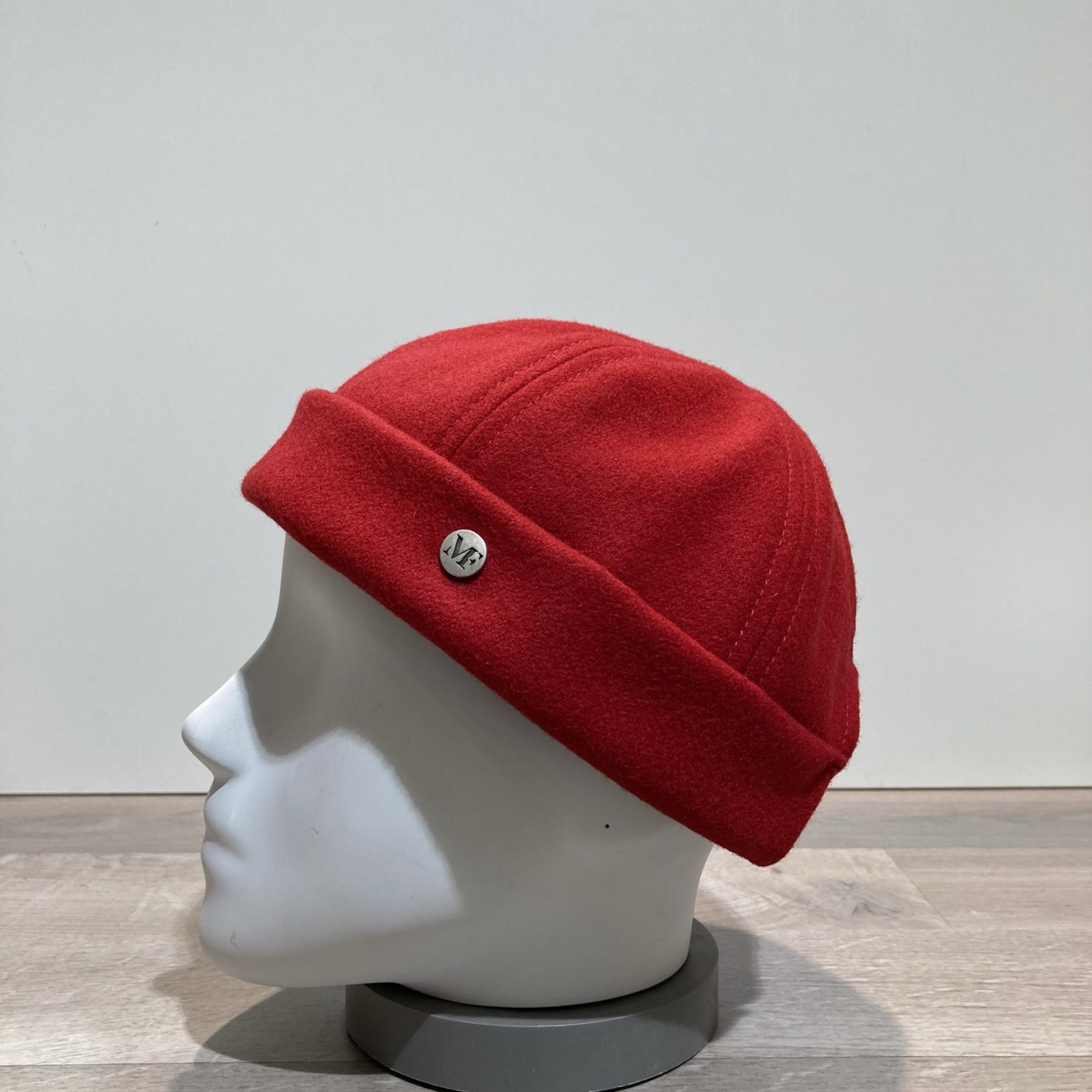 Casquette gavroche polaire élastiquée rouge - Kausia